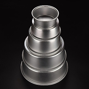 4/6/7/8/9/10/12 inch Round Cake Pans Aluminum Alloy Deep Cake Baking Pan Oven Baking Pans Cake Tin for Baking Layer Wedding Birthday Cake(4inch)