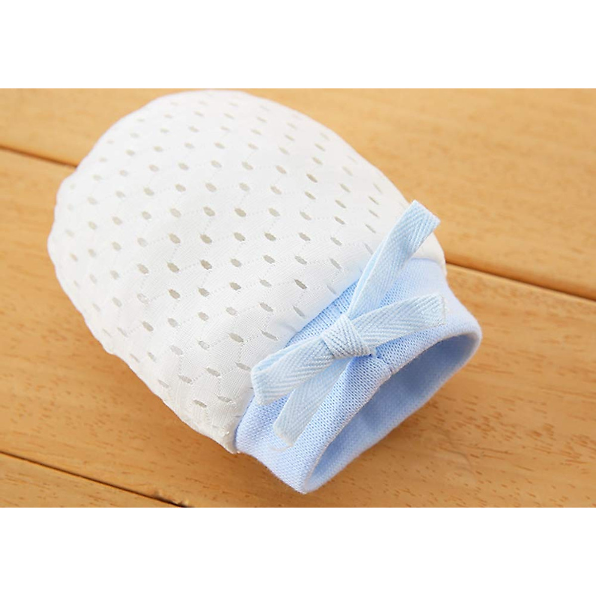 Aijian Pack of 6 Baby Mesh Gloves Cotton No Scratch Mittens for Unisex (3Colors/0-6Months)