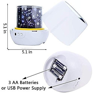 LUCKKID Night Lights for Kids Multifunctional Night Light Star Projector Lamp for Decorating Birthdays, Christmas, and Other Parties, Best Gift for a Baby’s Bedroom, 5 Sets of Film