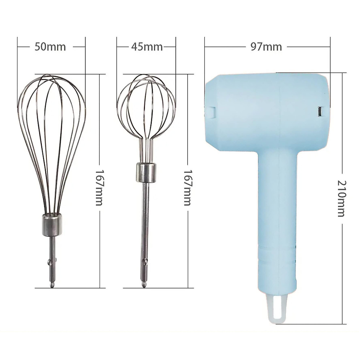 Electric Hand Mixer Egg Beater USB Rechargeable