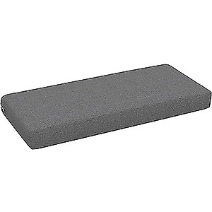 Creative Living Outdoor Bench/Settee/Swing Cushion with Two Patio Decorative Pillows, 42'', Grey