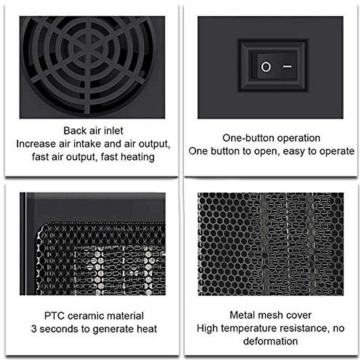 Outdoor Garden Heater Portable Ceramic Heater Electric Cooler Hot Fan Home Winter Warmer(US Plug) Patio Heater