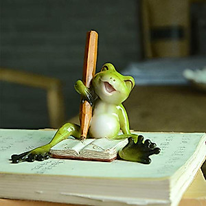 Gemmia Fairy Garden Miniature Frog Figurine - Mini Meditation Frog Statue