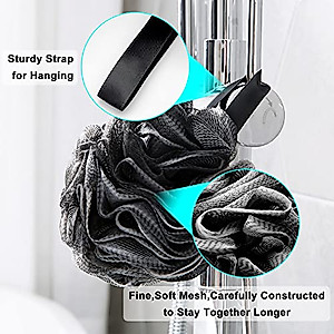 Loofah Bath Shower Sponge Body Scrubber,75g Exfoliate Mesh Pouf Shower Bouquet,3 Pack Body Wash for Women and Men
