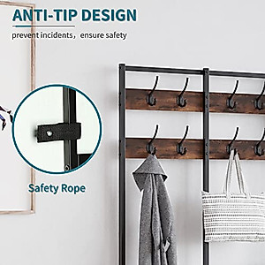 LUMTOK 8 Drawer Dresser, Chest of Drawers for Bedroom Living Room, Entryway, Fabric Storage Chest for Closets (Rustic Brown)