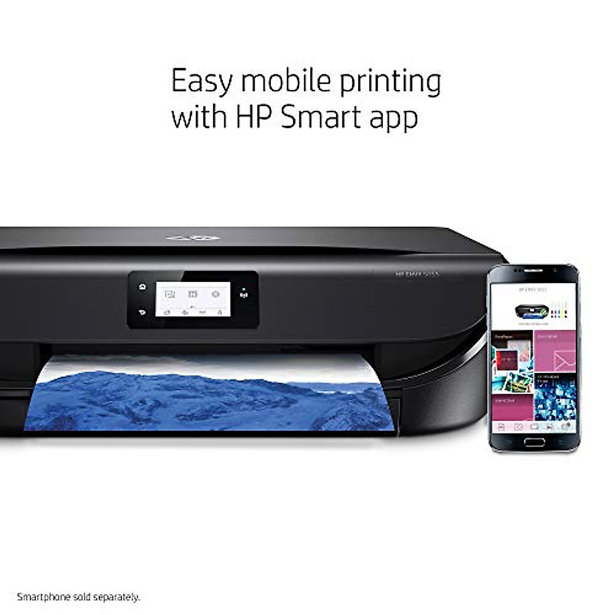 HP Envy 5055 Wireless All-in-One Photo Color Printer, HP Instant Ink & Amazon Dash Replenishment Ready (M2U85A) (Renewed)