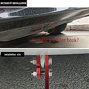 EIOUMAX Rear Tow Towing Hook for Universal Car Auto Trailer Ring Aluminum Racing Trailer Hook Red