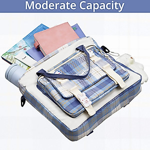 AoMoon Kawaii Backpack Japanese Cute School Bag Ita Bag JK Uniform Bag Aesthetic Backpack with Pin and Cute Accessories for Girls (S-Blue)