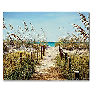 CounterArt 'Path to the Ocean' Glass Cutting Board, 15 x 12"