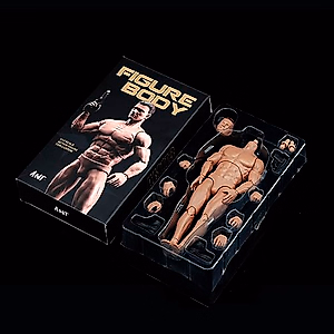 ANTSIR 6 inch Male Action Figure Body - Complex Flexible PVC Material, 17 Articulated Joints, Ideal for Cosplay and Collectibles