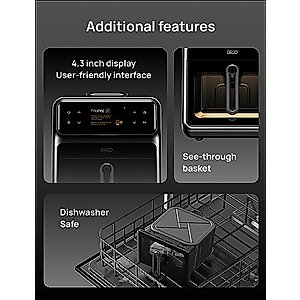 Dreo ChefMaker Combi Fryer, Cook like a pro with just the press of a button, Smart Air Fryer Cooker with Cook probe, Water Atomizer, 3 professional cooking modes, 6 QT