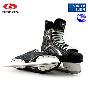 Botas - LARGO 571 PRO - Men's Ice Hockey Skates | Made in Europe (Czech Republic) | Color: Black, Size Adult 12