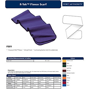 Port Authority FS01 R-Tek Fleece Scarf - Black - One Size