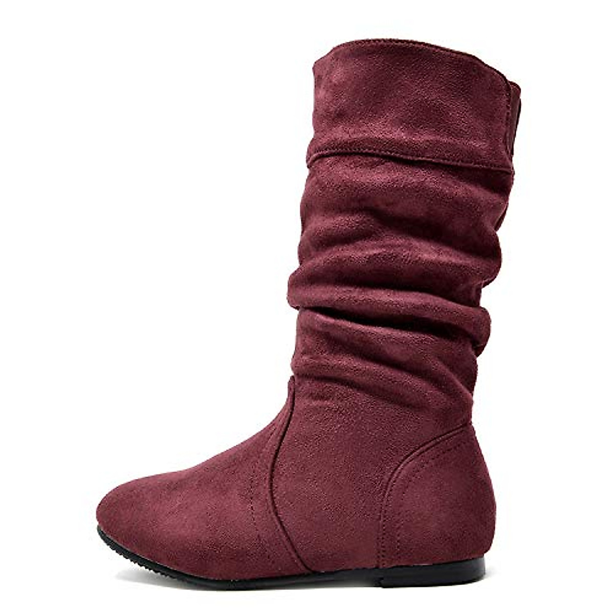 DREAM PAIRS Little Kid BLVD-K Burgundy Girl's Knee High Boots Size 3 M US Little Kid