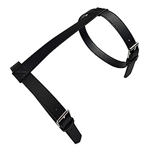 EKDJKK Portable PU Leather Outdoor Picnic Blanket Carry Strap for Camping, Festivals, Picnics, Motorcycle Bedroll Straps(Black)