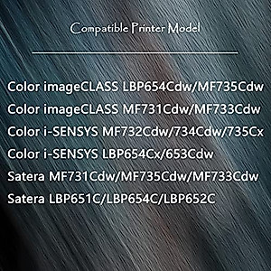 TG Imaging 5-Pack 2B/C/Y/M Replacement for Canon 046H Toner Cartridge CRG-046H GRG046 High Yield Color ImageCLASS MF731Cdw MF735Cdw LBP654Cdw MF733Cdw Toner Printer