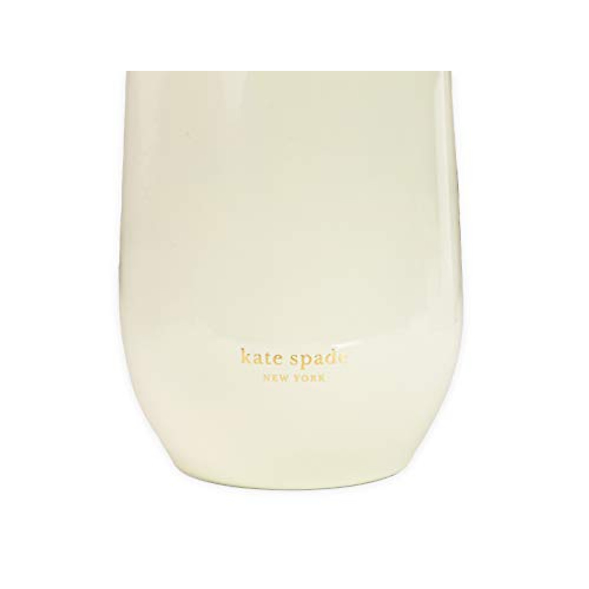 Kate Spade New York Insulated Bridal Stainless Steel Wine Tumbler, 16 Ounce Double Wall Tumbler for Bride to Be, Stemless Travel Cup with Lid, Miss to Mrs. (White)