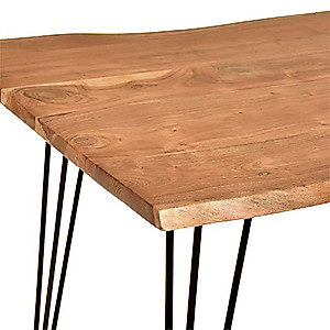 Carolina Classic SETI Live Edge Dining Table in Natural and Black