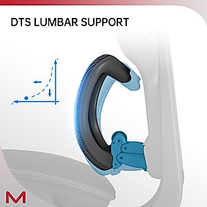 Motostuhl D2 Pro High Back Ergonomic Home Office Chair with DTS Self-Adaptive Lumbar Support, Multi-Adjustable Armrest, Wire Controlled Design, Footrest, 4D Headrest Mesh Office Computer Chair (Black)