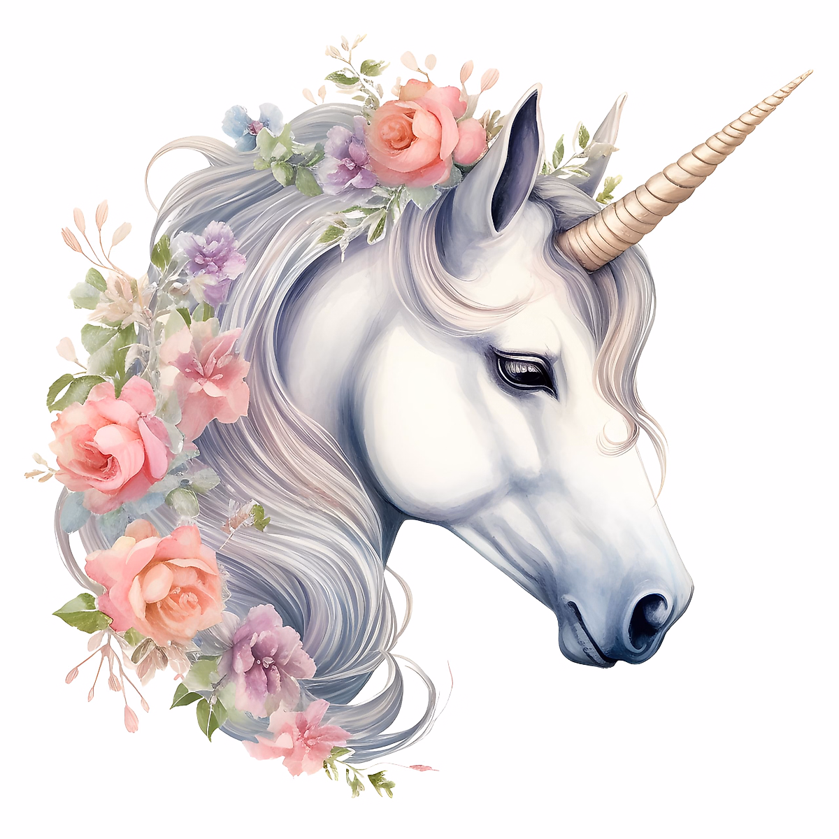 Fabric Panel 8"x8" Unicorn 100% Cotton Quilting Panel Square AM314