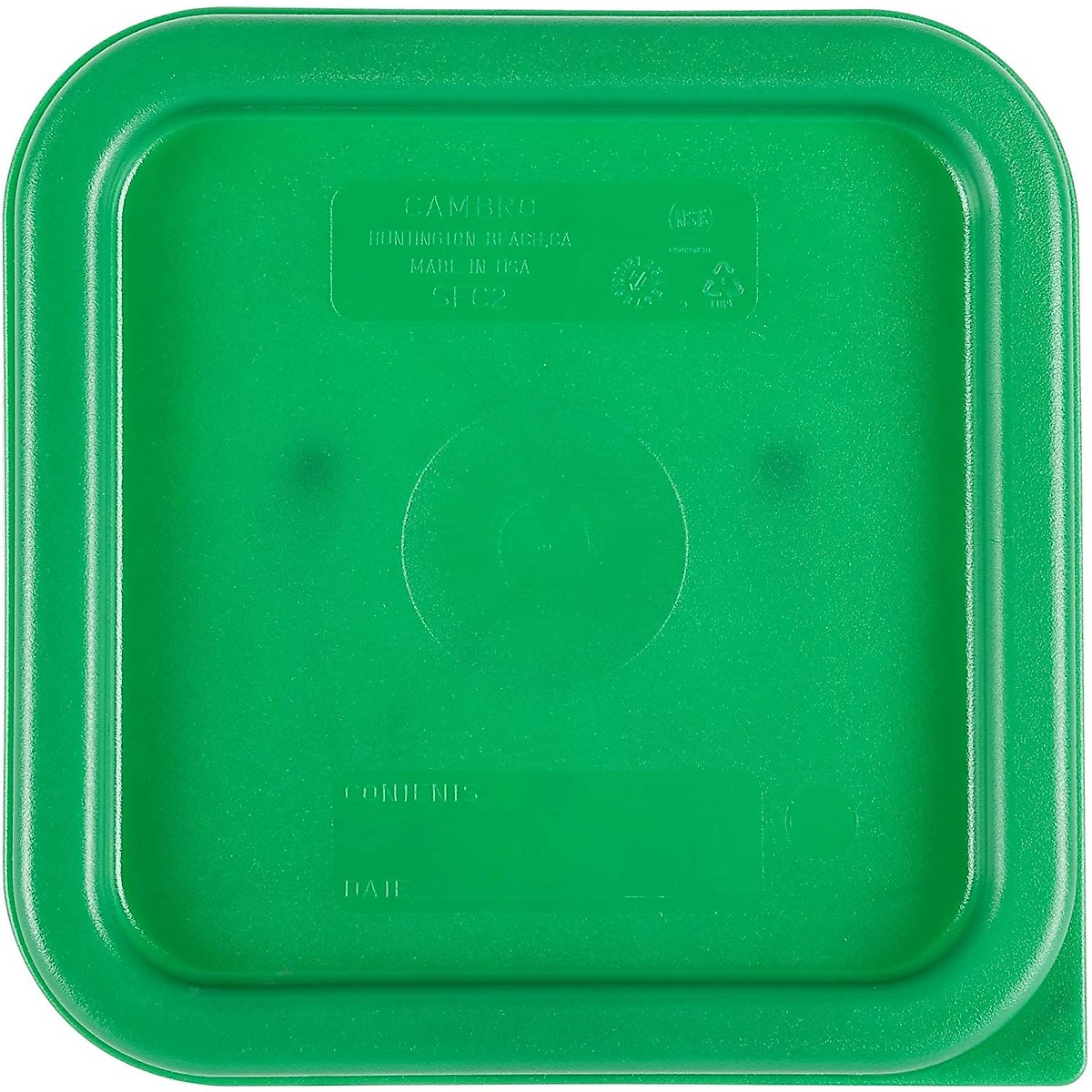 Lumintrail Cambro Polycarbonate Square 2 Quart and 4 Quart Clear Food Storage Containers, with 2 Kelly Green Lids, Bundle with a Measuring Spoon Set