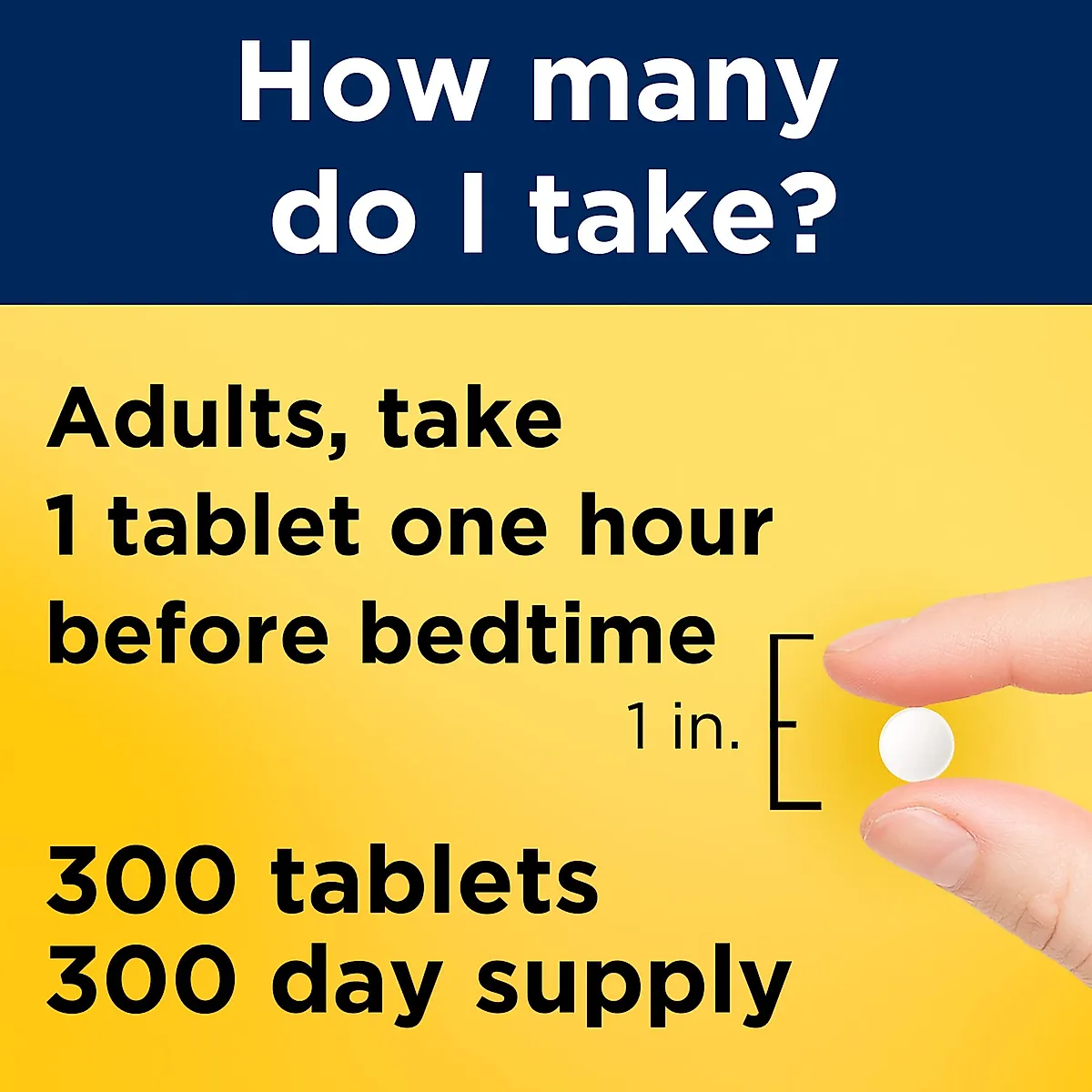 Nature Made Melatonin 5mg Extra Strength Tablets, 100% Drug Free Sleep Aid, Sleep Supplements for Adults, 300 Tablets, 300 Day Supply