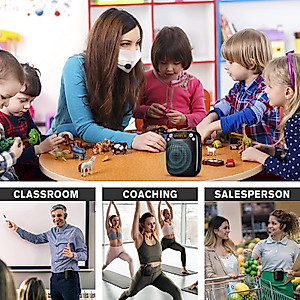 Voice Amplifier, SHIDU Wireless Voice Amplifier 10W Rechargeable Portable PA System Speaker with UHF Wireless Microphone Headset Support MP3 Play for Teachers, Yoga, Tour Guides, Outdoor Trainers