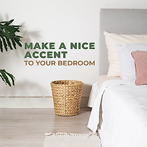 84ECO 2 Pack Wicker Trash Can, Wicker Waste Basket for Bathroom, Rattan Trash Can, Wicker Trash Basket, Basket Trash Can, Woven Trash Can