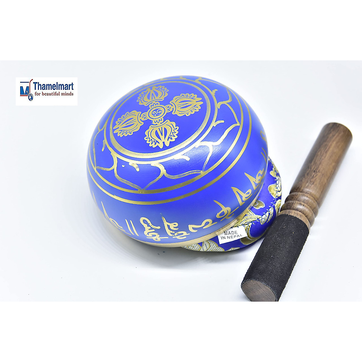5 Inch Tibetan Meditation Yoga Singing Bowl Set with free,wooden Mallet Silk Cushion and Carry bag from Nepal, Singing bowls.