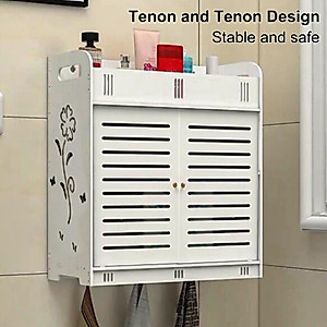 Generic Bathroom Cabinet Wall Mount, Medicine Cabinet with Doors for Storage, Over The Toilet Bathroom Storage Cabinet, Wall Cabinet for Bathroom, Kitchen, Living Room, Bedroom, White