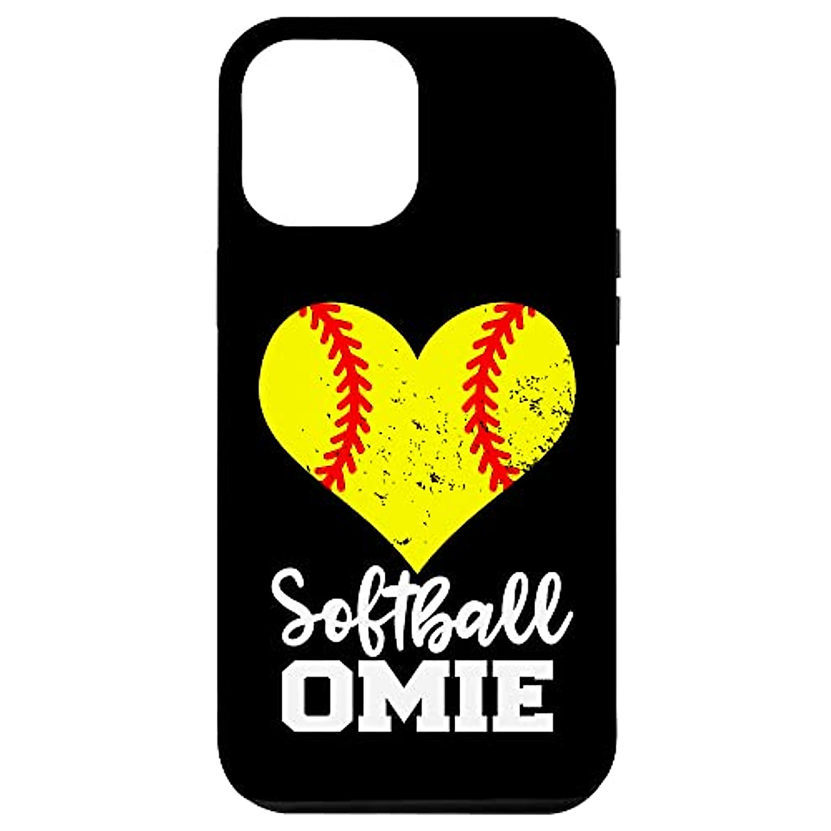 iPhone 12 Pro Max Softball Omie Funny Softball Heart Grandma Omie Case