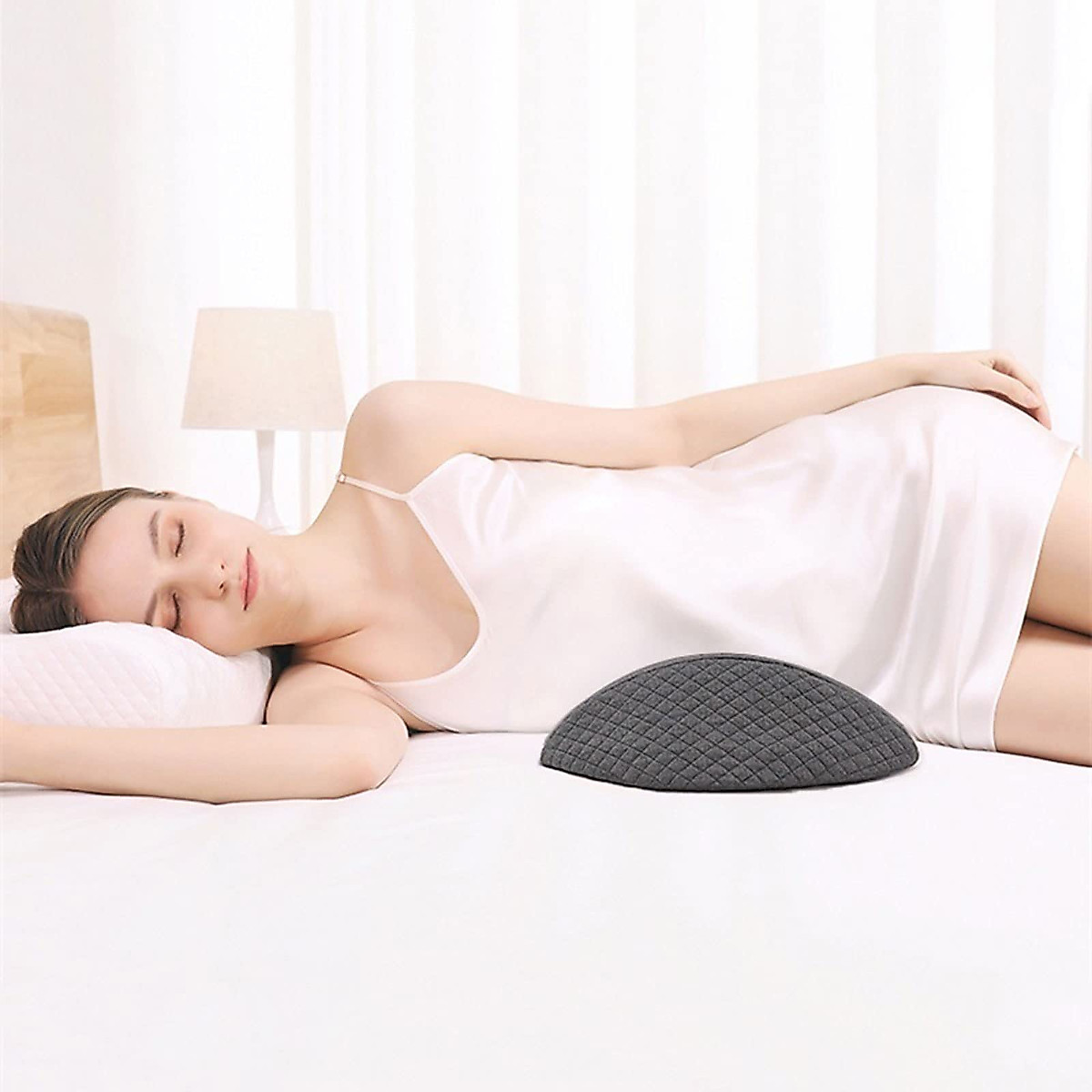 SUSOSU Lumbar Pillow Memory Foam Pillow Ladies Body Support Lumbar Pillow Orthopedic Side Sleeping Pillow Back Massage Pad Bedding Sleep