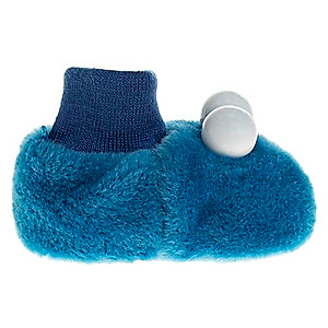 Sesame Street Elmo Cookie Monster Boys Girls Sock Top Slippers,Cookie Monster Blue (Toddler Size 3-4)