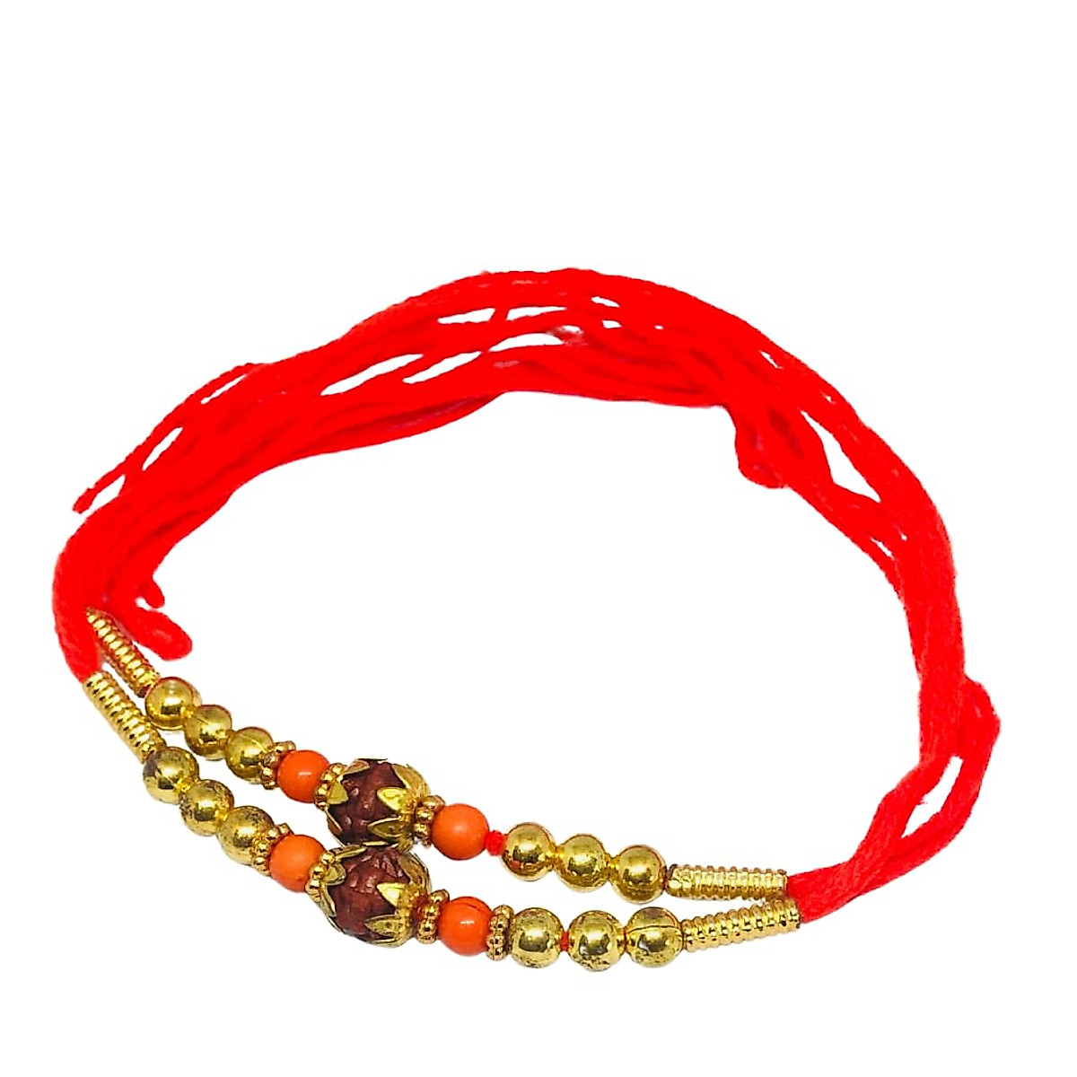 JAGMOR Set of 2 Big Rudraksha Rakhi | Bhaiya Bhabhi Rakhi Set | rakhi bracelet | rakhi for bhai | Rakhi for Brother | Indian Rakhi | rakhi for boy | Indian Rakhee | Designer Rakhi