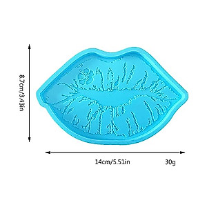 DIY Crystal Epoxy Mold, Lip-Shaped Tray Resin Mould Coaster Tea Plate Silicone Mold for DIY Crafts Home Decor