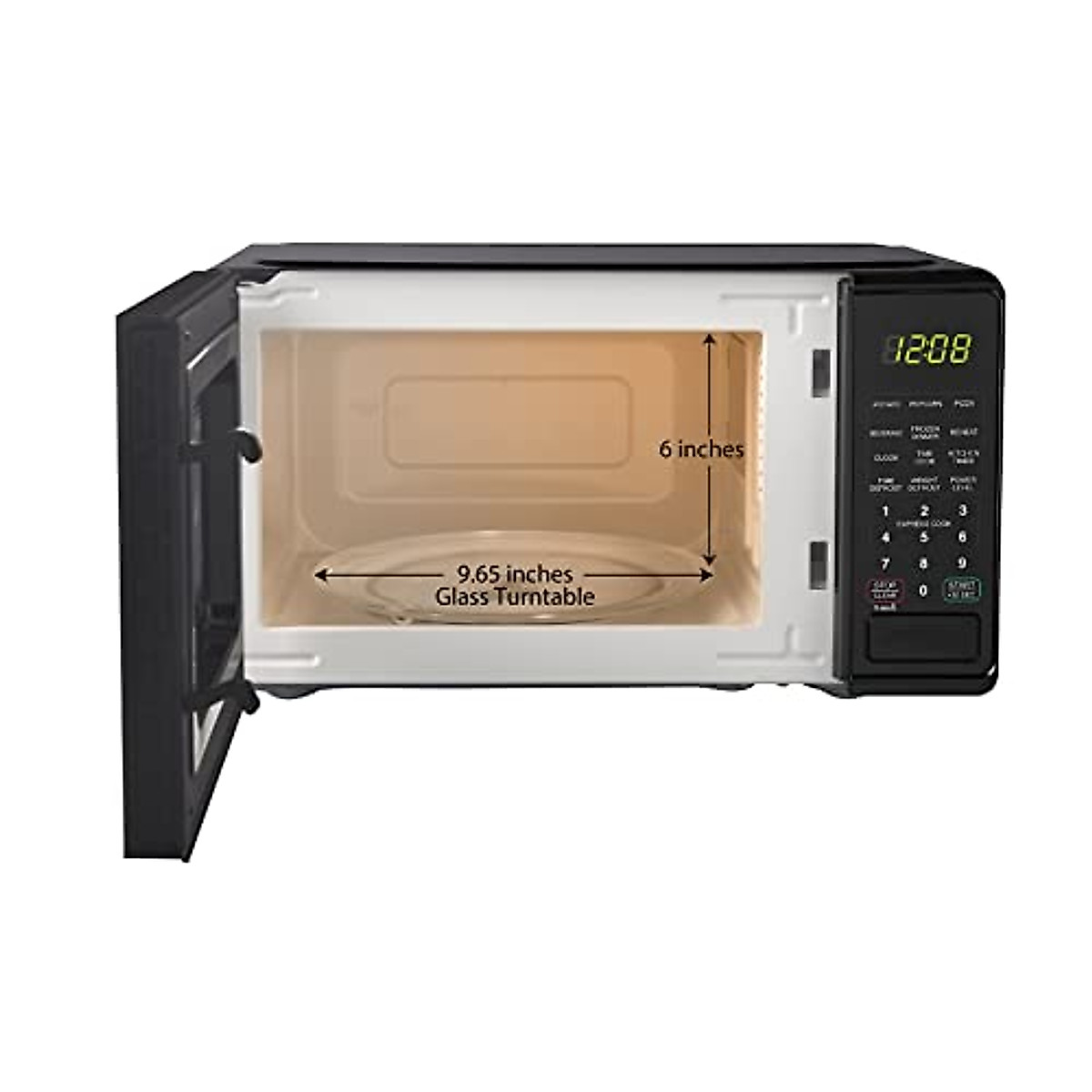 COOLHOME 0.7 cu. ft. Countertop Microwave Oven, 700 Watts Perfect for Apartments and Dorms - Easy Clean (black)