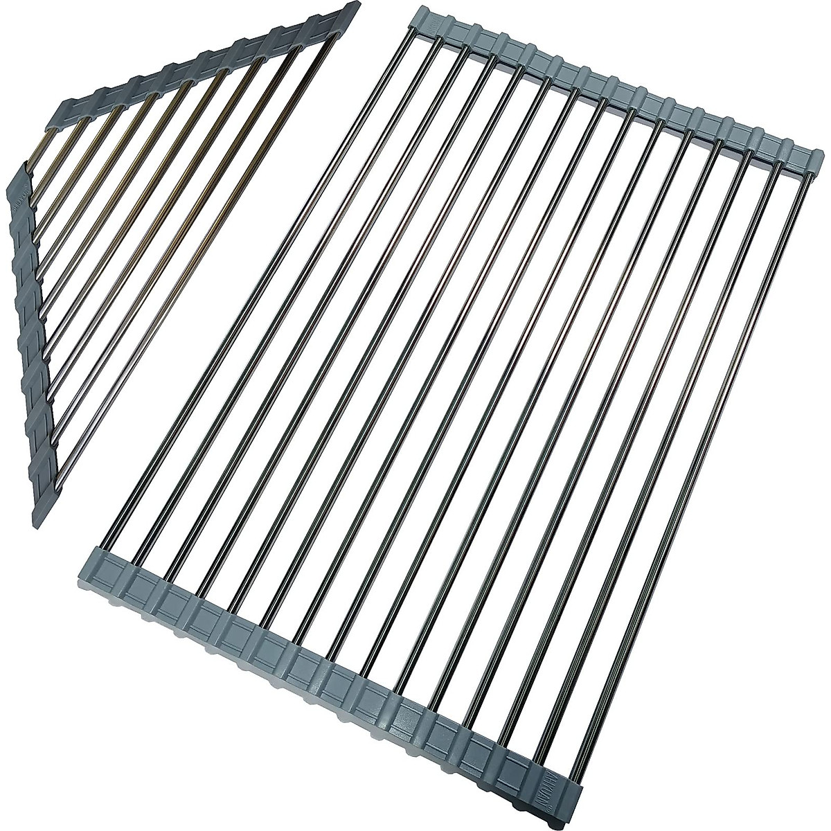 Multi-Function Roll-up Drying Rack Sink Sponge Holder in Sink Dish Drying Rack Corner Sink Strainer for Kitchen Sink Caddy Corner Sink Strainer Over The Sink Shelf (Dish Drying Rack Combination)