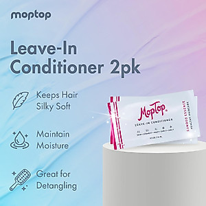 MopTop Trial Travel Sample Size Bundle, 2 each Bamboo Gentle Shampoo, Bamboo Daily Conditioner, Bamboo Essence Leave In Conditioner and Citrus Kumquat Curly Hair Custard Styler, 0.5oz sample packets