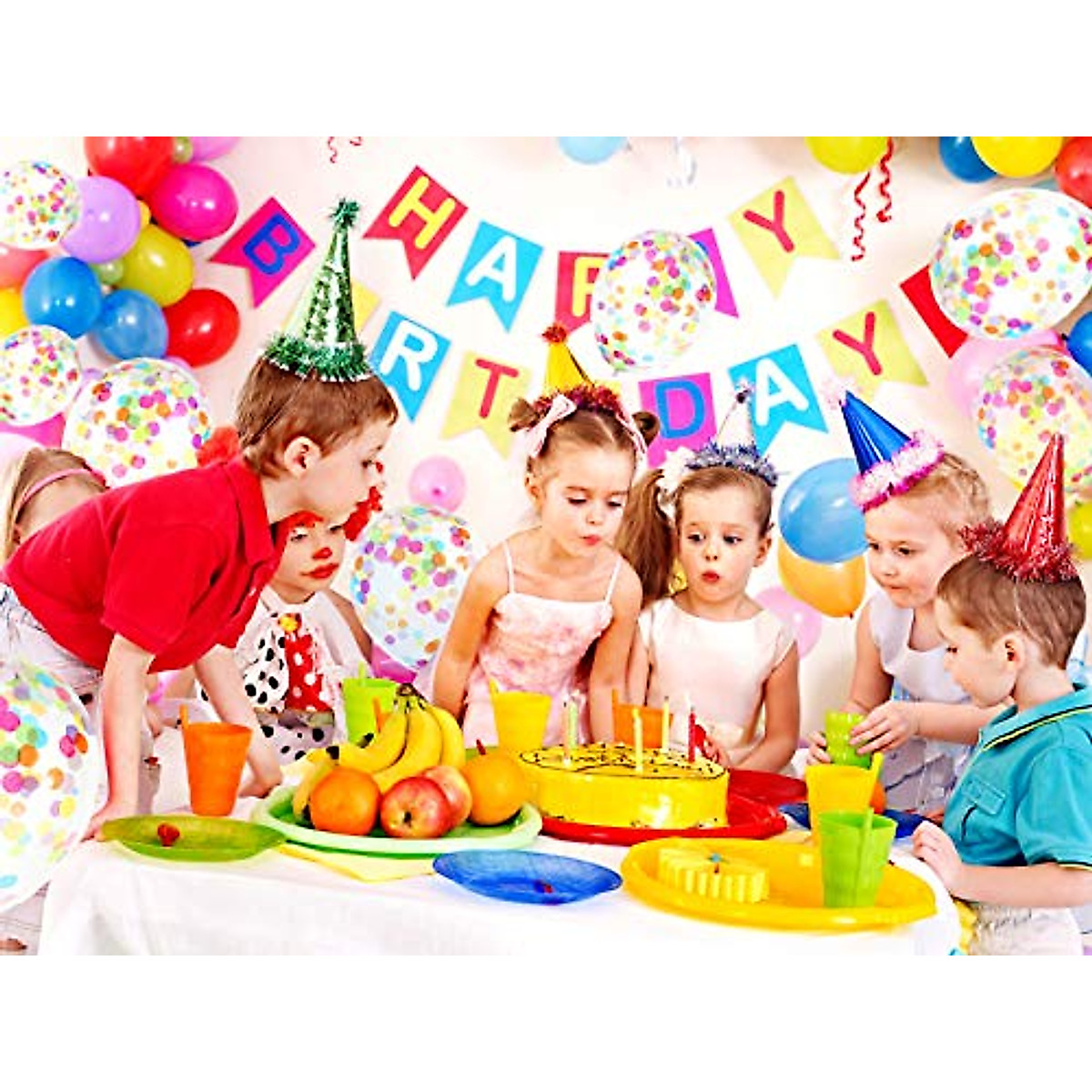 24 Pieces Rainbow Multicolor Confetti Balloons | PREFILLED 12 Inch Latex Party Balloons with Bright Rainbow Confetti | Party Decorations, Wedding & Engagement, Bridal, Proposal (Colorful)