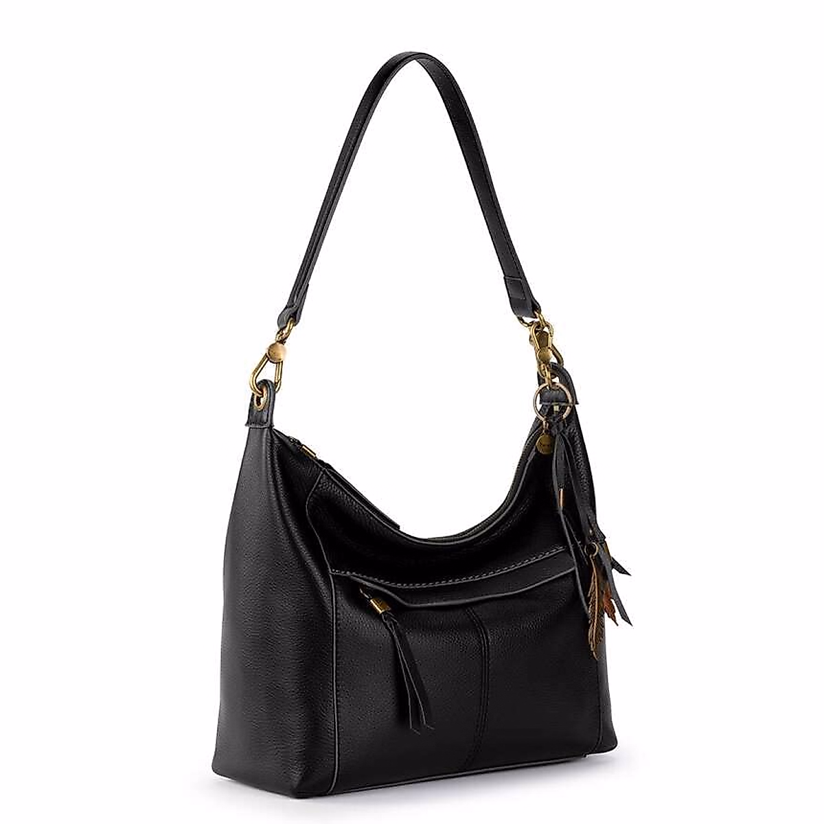 The Sak womens Alameda Hobo Bag In Leather, Black, One Size US