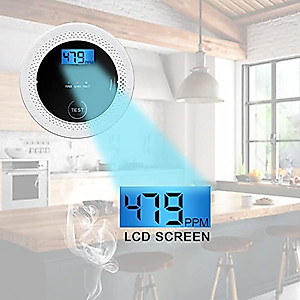 3 Pack Smoke and Carbon Monoxide Detector Powered by Battery with Digital Display, Dual Alarm Sensor of Smoke and CO,Easy to Install