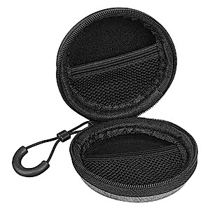 Geekria Shield Headphones Case Compatible with Soundcore Sleep A10 Wireless Bluetooth Earbuds Case, Replacement Hard Shell Travel Carrying Bag with Cable Storage (Grey)