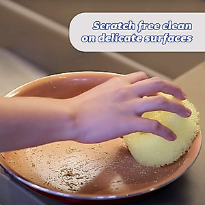 Scrub Daddy Smiling Scrubber, Grey - Scratch-Free Multipurpose Dish Sponge - BPA Free & Made with Polymer Foam - Stain, Mold & Odor Resistant Kitchen Sponge (1 Count)