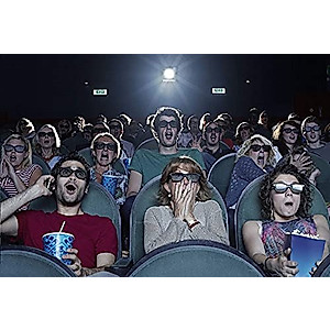 Passive 3D Glasses Polarized Lenses for Passive 3D TVs RealD Cinema Projectors Sony Sharp Samsung LG Philips, Note: Not Compatible with 3D Active Shutter TV Models - 4 Pairs