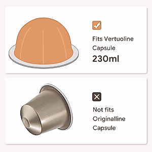 Reusable Vertuo Next Coffee Pods Holder Stainless Steel Refillable Filters Only Compatible with Nespresso VERTUO NEXT 8OZ - 3.0 Genaration