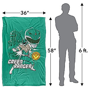 Power Rangers Green Ranger Silky Touch Super Soft Throw Blanket 36" x 58"
