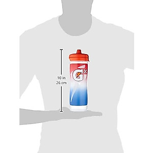 Gatorade Gx Hydration System, Non-Slip Gx Squeeze Bottles Faded Flag & Gx Hydration System, Non-Slip Gx Squeeze Bottles Neon Yellow Plastic, 30 Oz