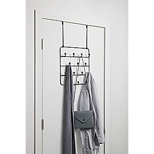 Umbra Estique Multi Over The Door Organizer Hooks, Black/Walnut