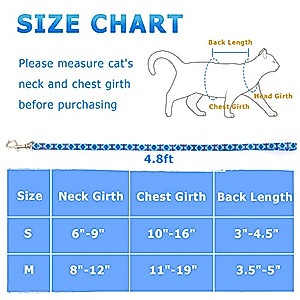 Supet Cat Harness and Leash Escape Proof, Adjustable Cat Leash and Harness Set for Walking, Lightweight Cat Harness for Large Small Kittens
