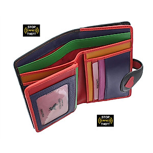 Visconti Love Collection Crush Leather Purse RFID LV4 Black